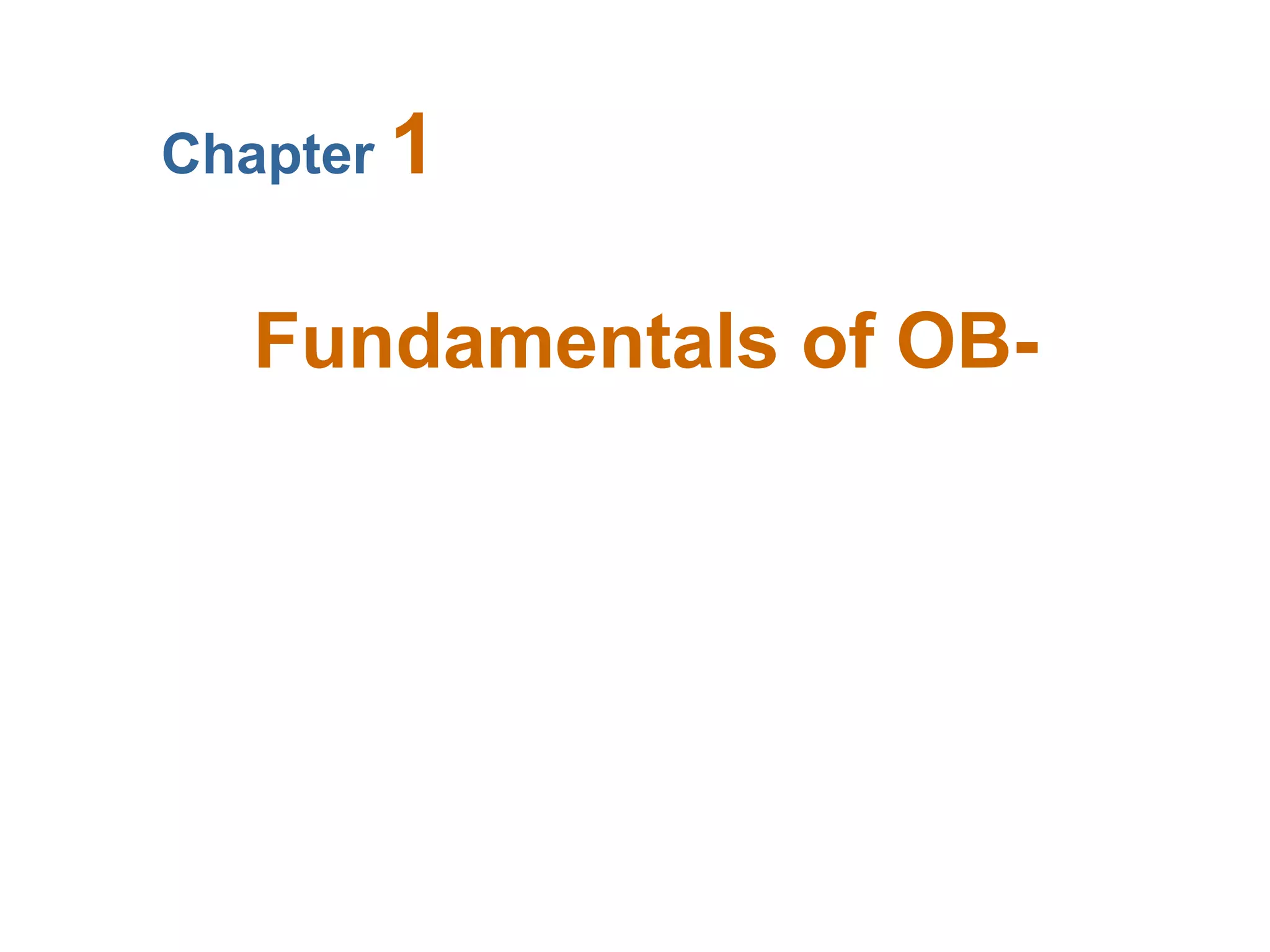Chapter 1 what is ob | PPT
