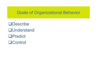 Chapter 1 what is ob | PPT