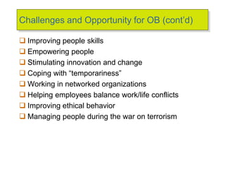 Chapter 1 what is ob | PPT