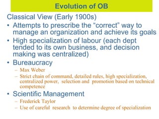 Chapter 1 what is ob | PPT