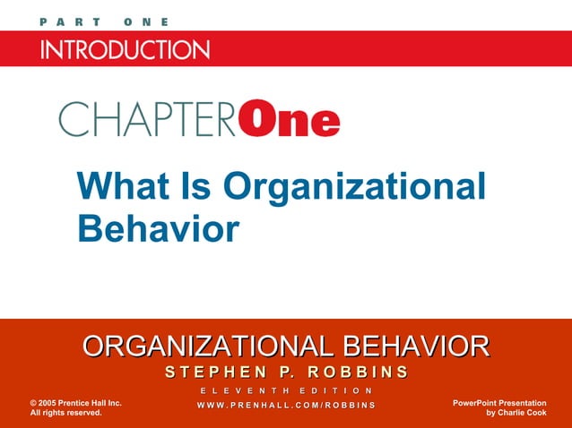 Chapter 1 what is organizational behaviour | PPT