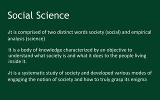 Discipline and Ideas in Social Sciences.Chapter 1 - What is Social ...