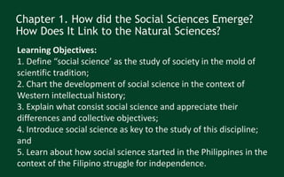 Discipline and Ideas in Social Sciences.Chapter 1 - What is Social ...