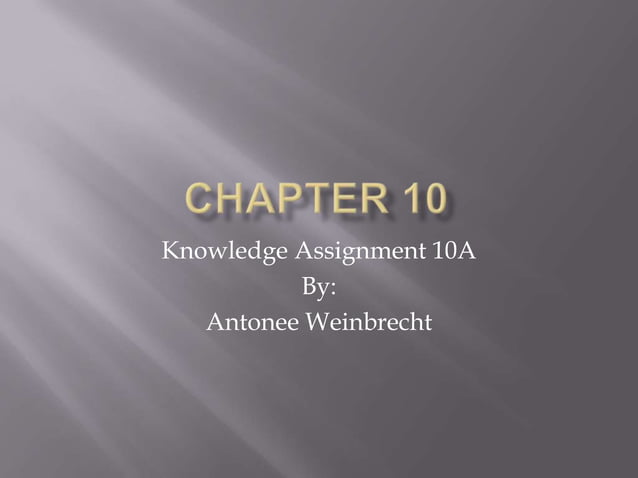 Chapter 10 | PPT