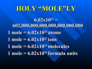 Chapter 10: The Mole | PPT