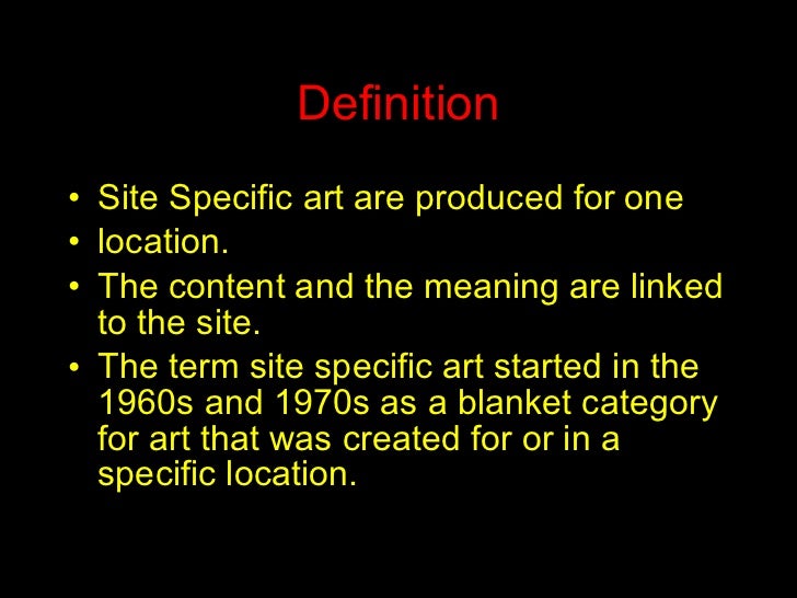 Site Specific Art