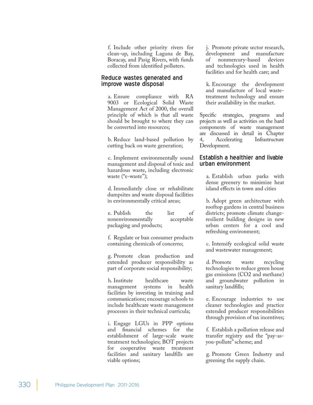 Philippine Development Plan (PDP) - 2011-2016