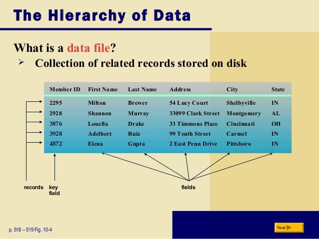 What Are The Levels Of Data Hierarchy