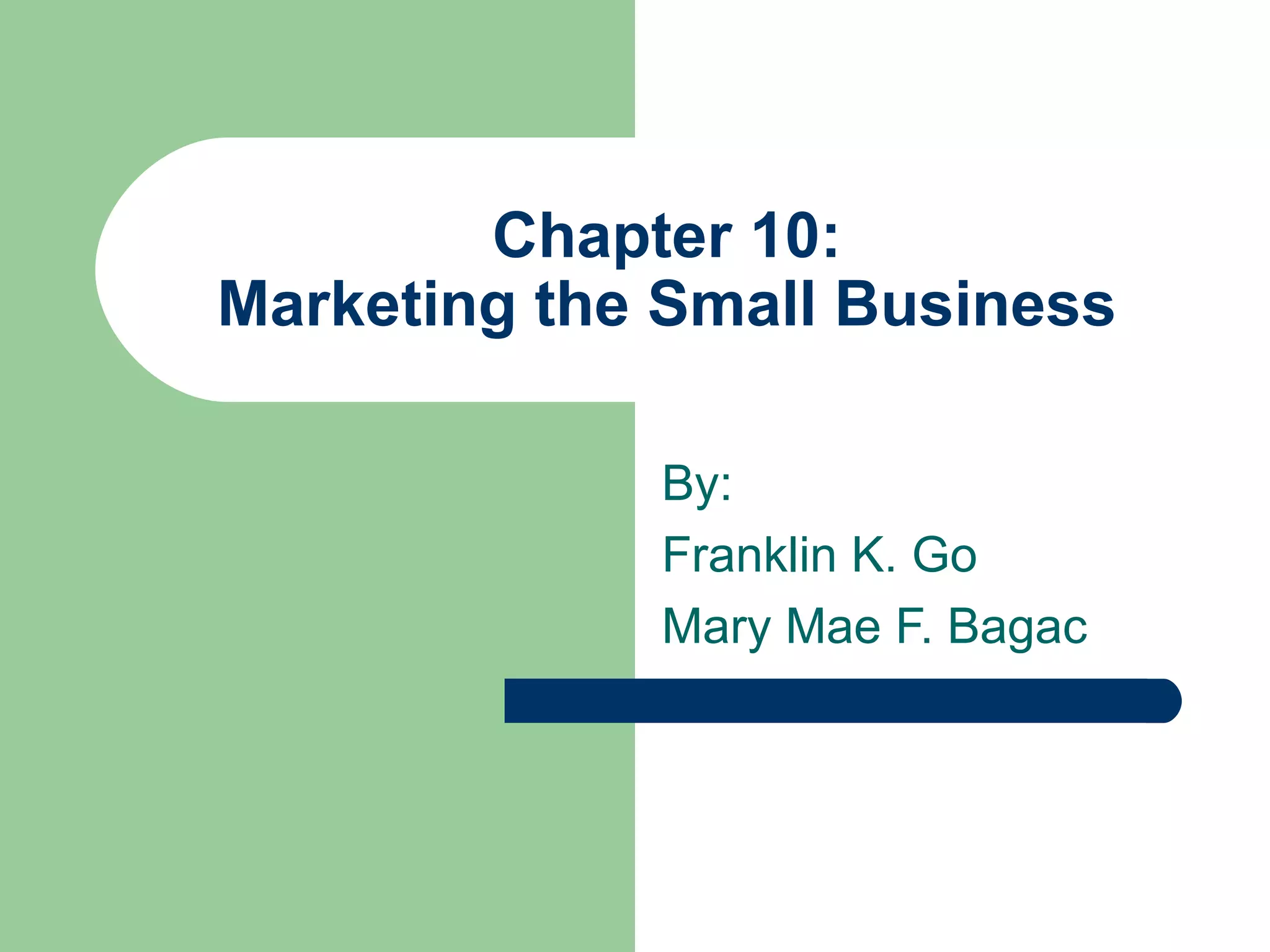 Entrepreneurship Chapter 10 | PPT