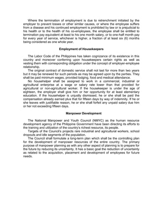 Chapter 10 - Employment ans Security of Tenure | DOCX