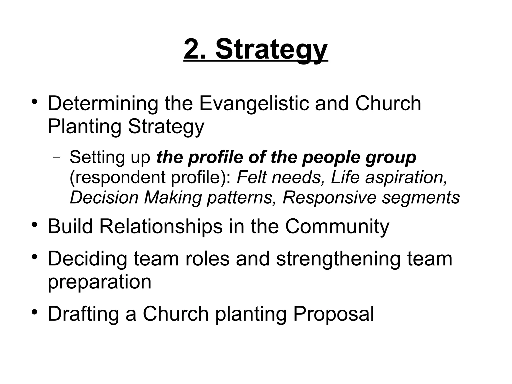 Preparation for Church Planting | PPT