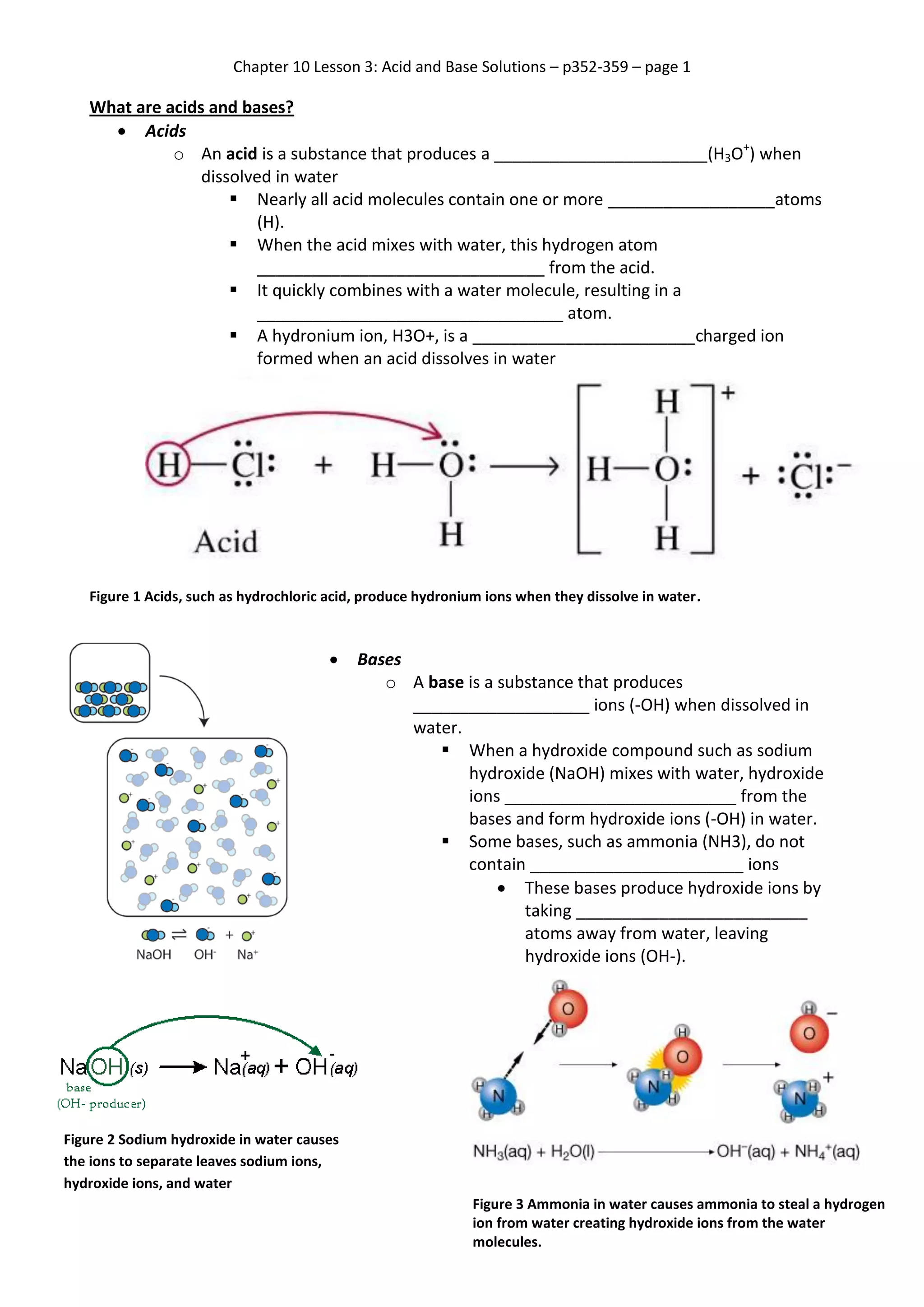 Chapter 10.3: Acid and Base Solutions | PDF