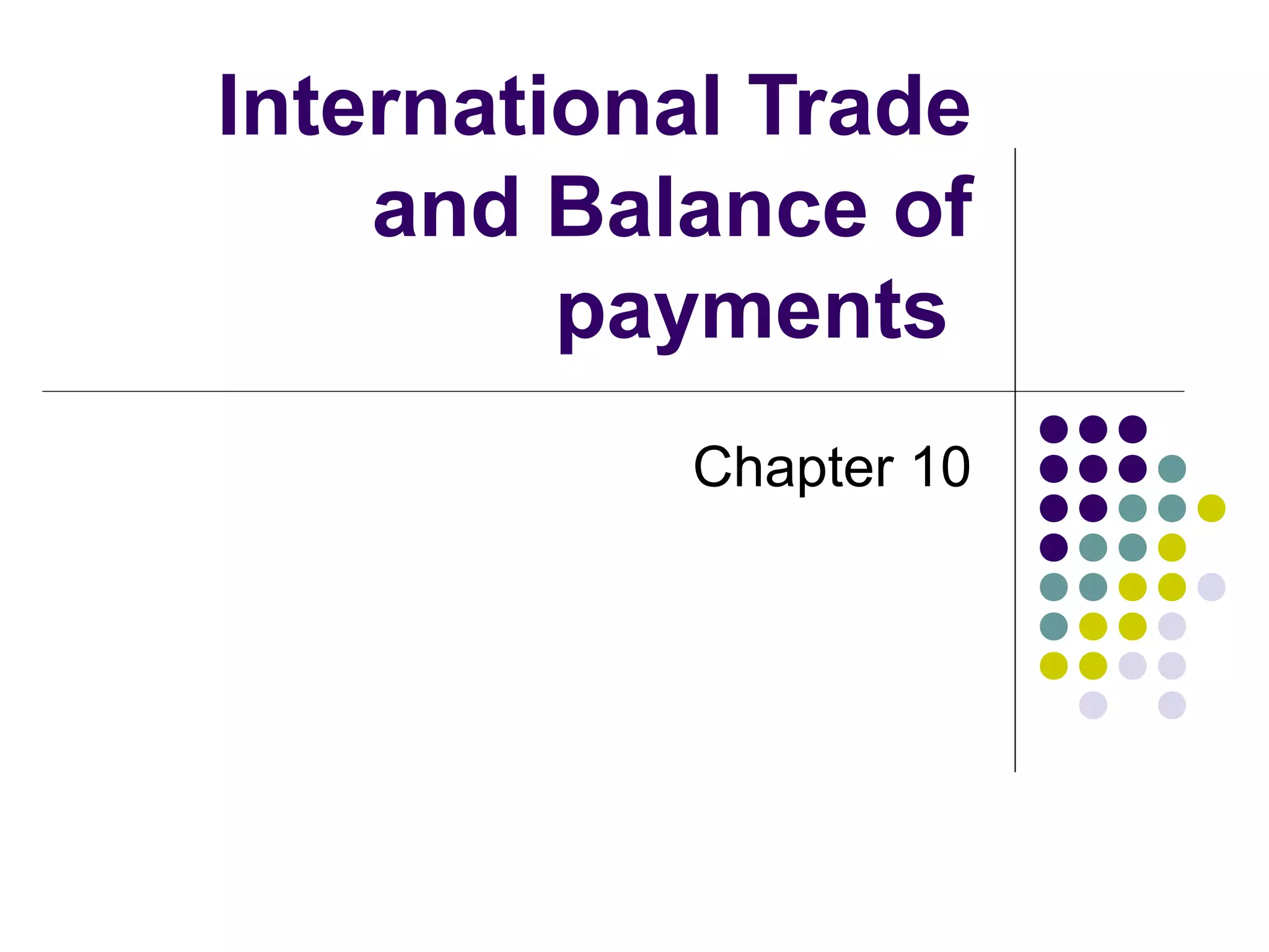 international trade and balance of payments for 2nd semester economics ...