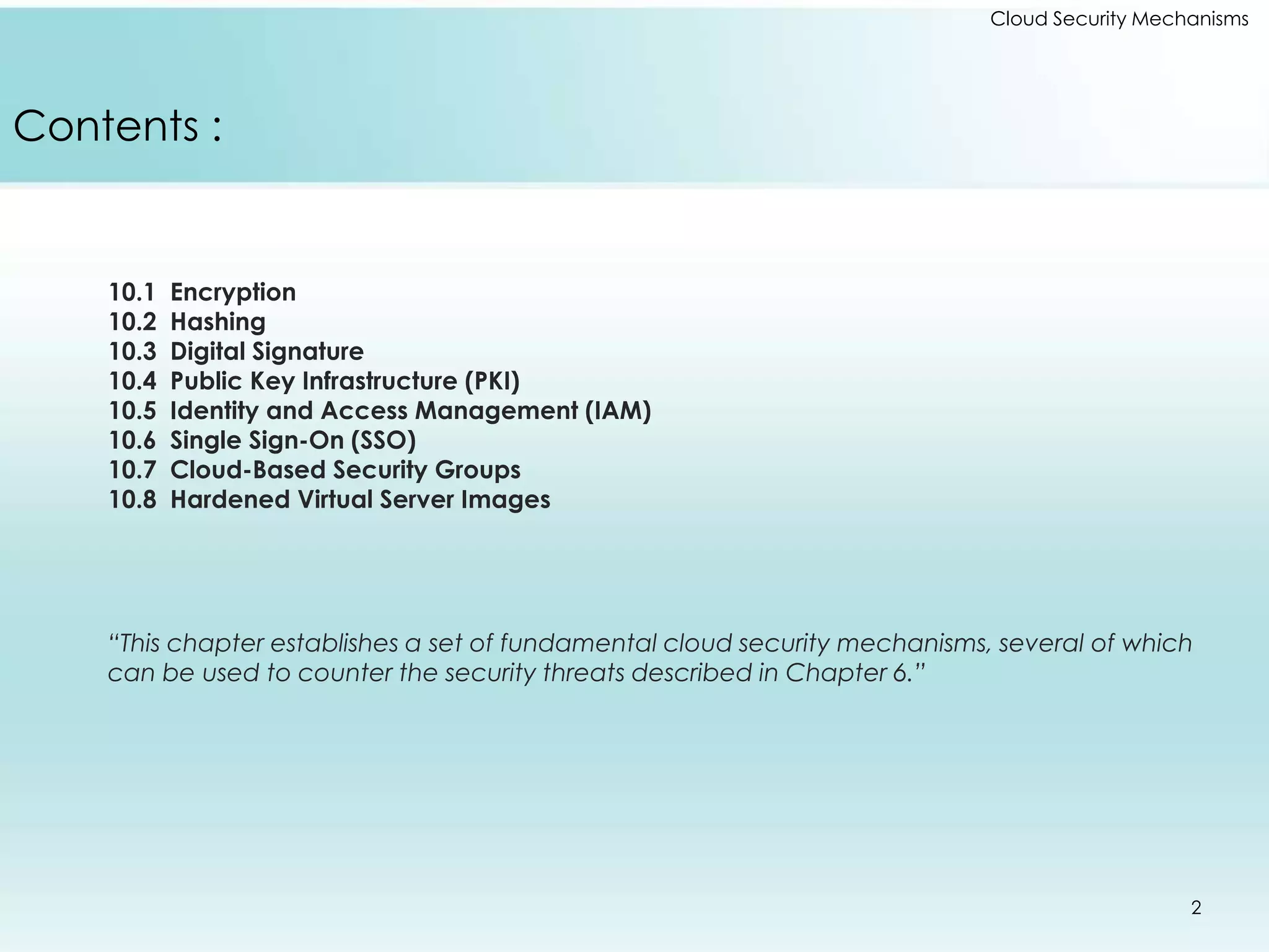 Cloud Security Mechanisms | PPTX