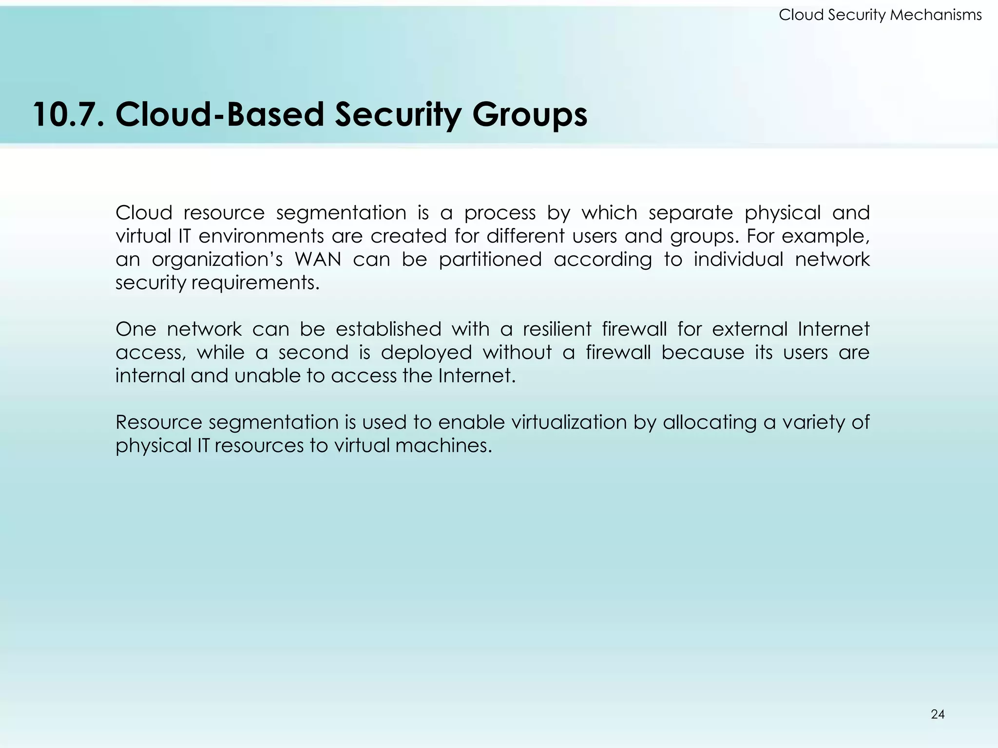 Cloud Security Mechanisms | PPTX