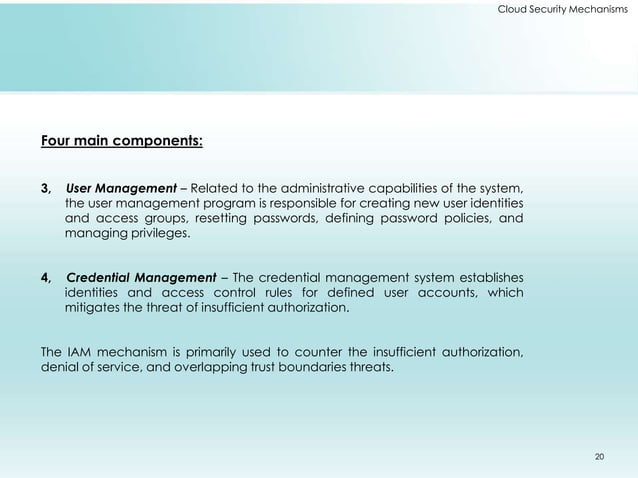 Cloud Security Mechanisms | PPTX | Cloud Computing | Internet