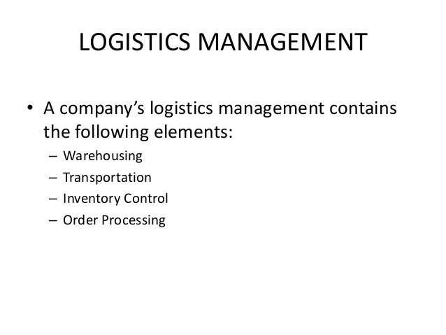 Chapter 10. distribution channel & logistics management