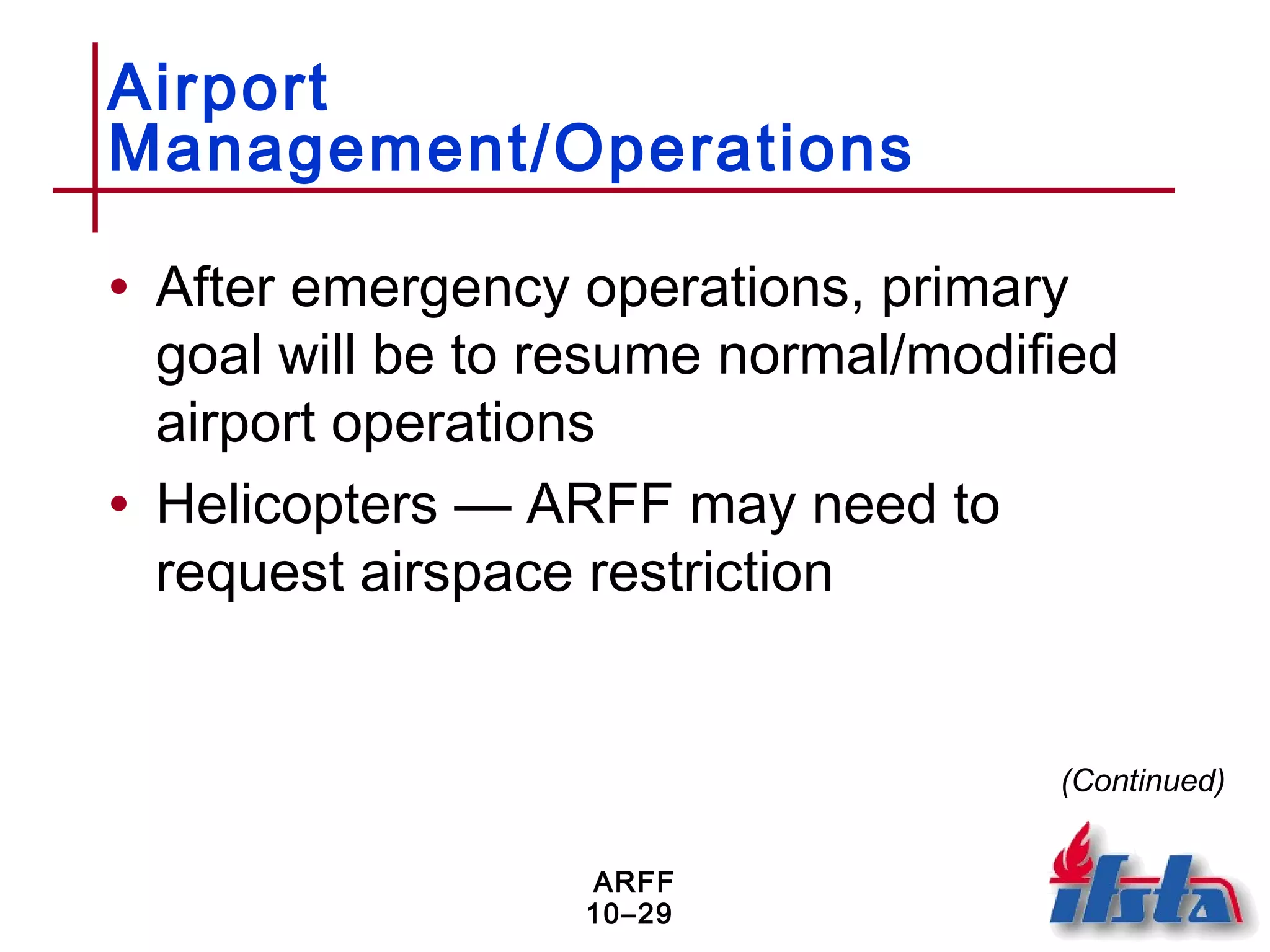 Chapter 10 Airport Emergency Planning | PPT