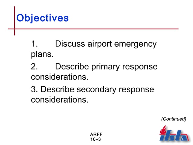 Chapter 10 Airport Emergency Planning | PPT