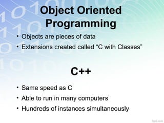 CDA4411: Chapter 10 - Application Development | PPT | Programming Languages | Computing