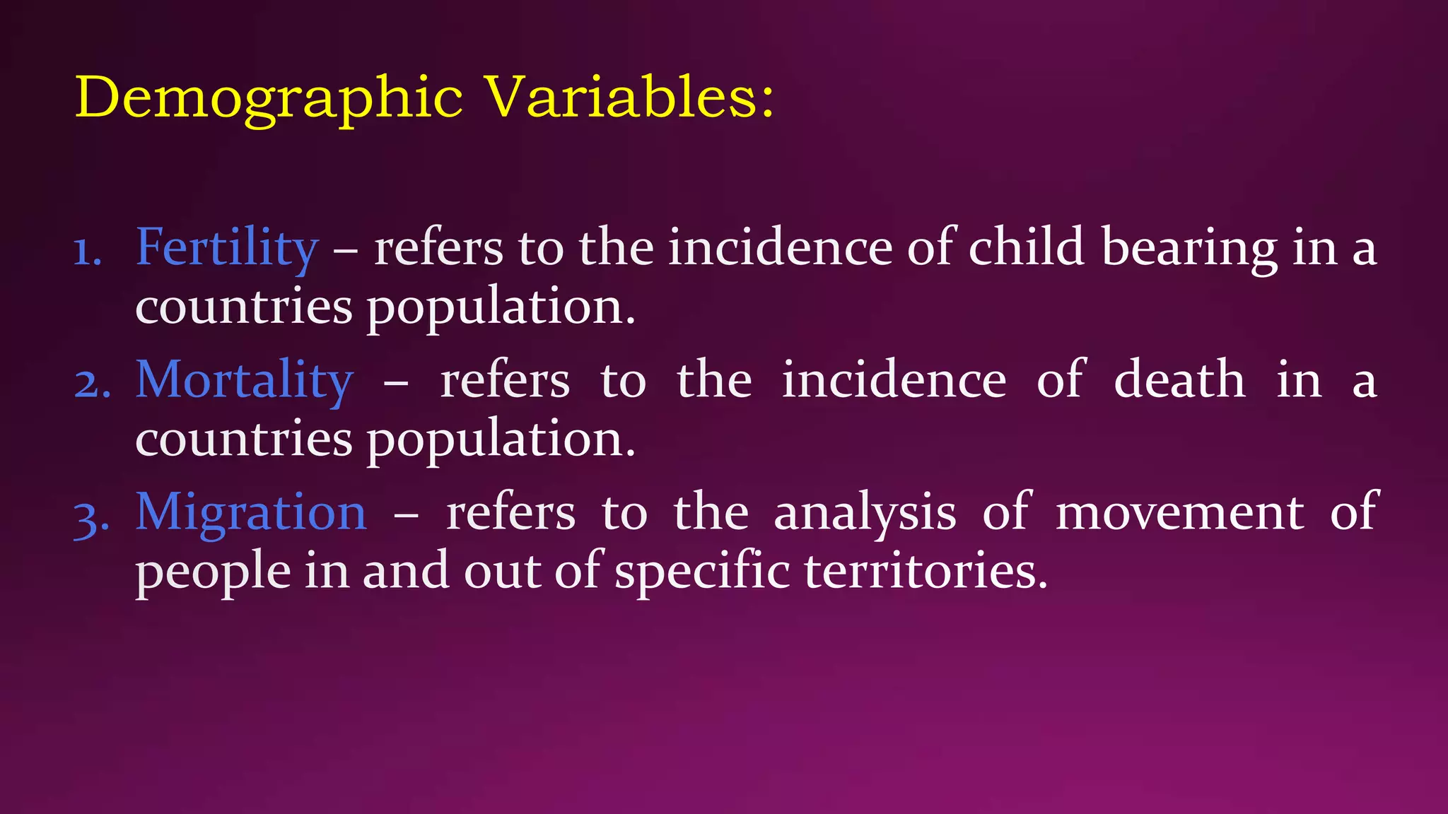 Population and Demography | PPTX
