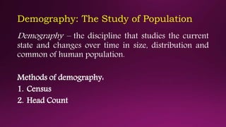 Population and Demography | PPTX