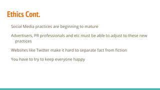 Social Media Ethics Chapter 10 | PPT