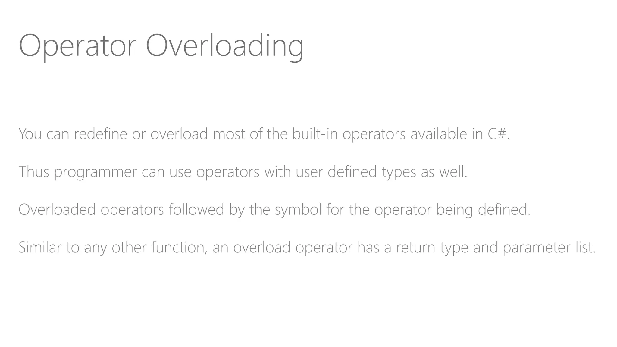 Learn C Programming Polymorphism And Operator Overloading Ppt