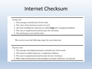 Error Detection and correction concepts in Data communication and networks | PPTX