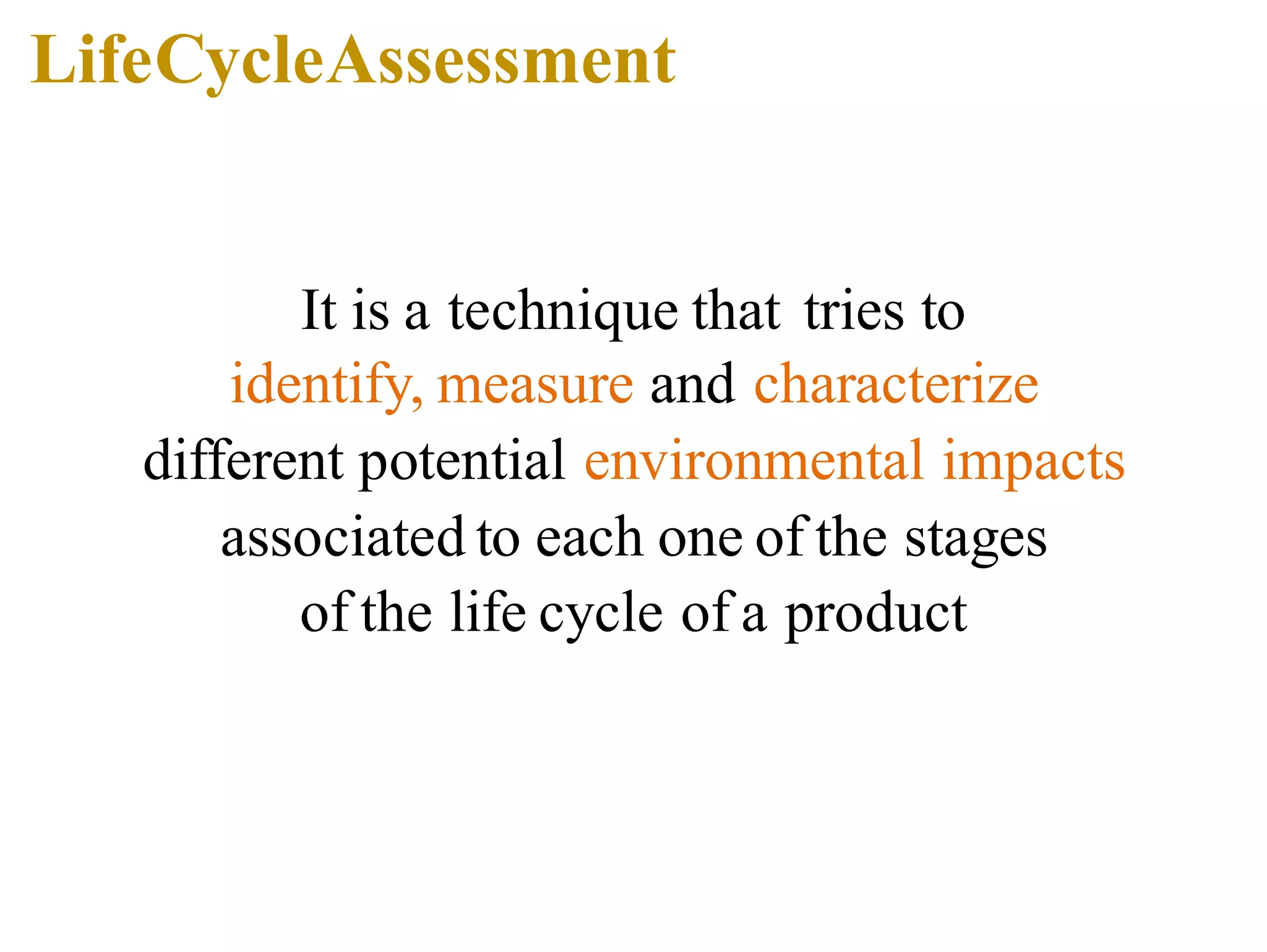 Life Cycle Assessment | PPTX