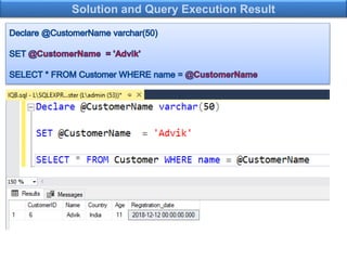 Chapter 10 Stored Procedure | PPT