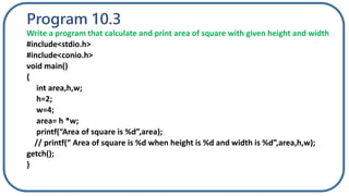 Input and Output In C Language | PPTX