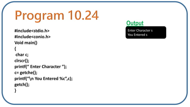Input And Output In C Language Ppt