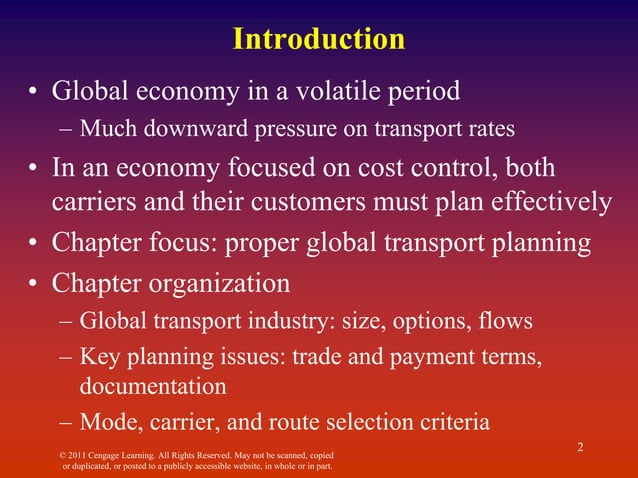 Chapter 10.ppt | Logistics and Transportation Industry | Industries