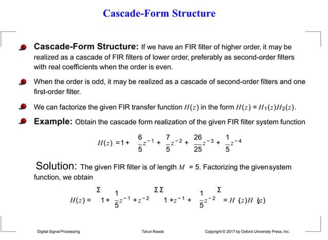 Chapter10. Realization of Digital Filter.pptx | Consumer Electronics | Technology & Computing