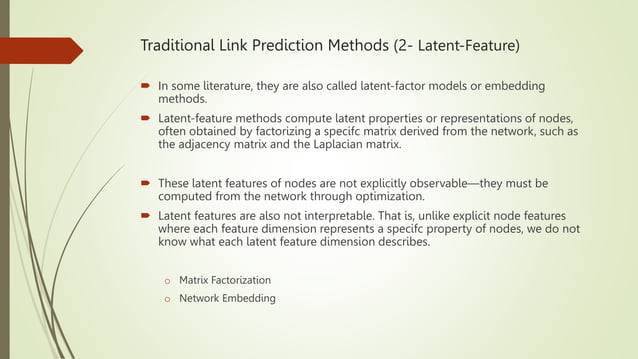 Chapter 10 link prediction | PPTX