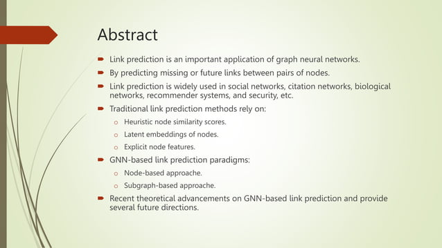 Chapter 10 link prediction | PPTX