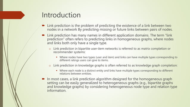 Chapter 10 link prediction | PPTX