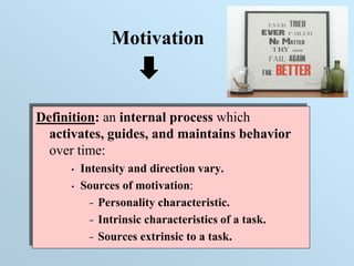 Chapter 10 Motivating Students to Learn. | PPT