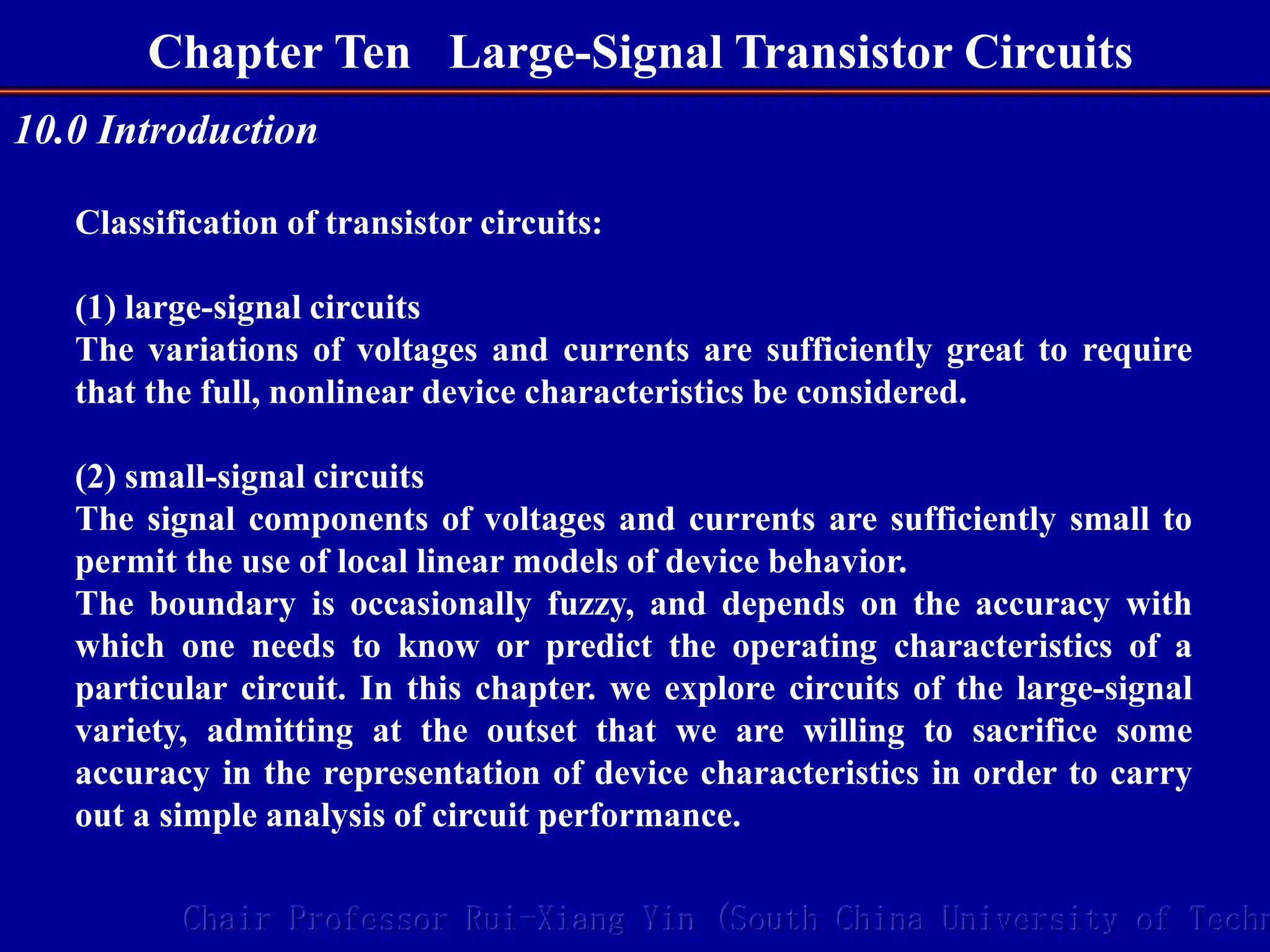 Chapter 10.ppt Large signal transfer circuits | PPT