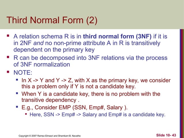 Chapter10in normalization for Data base management system .ppt