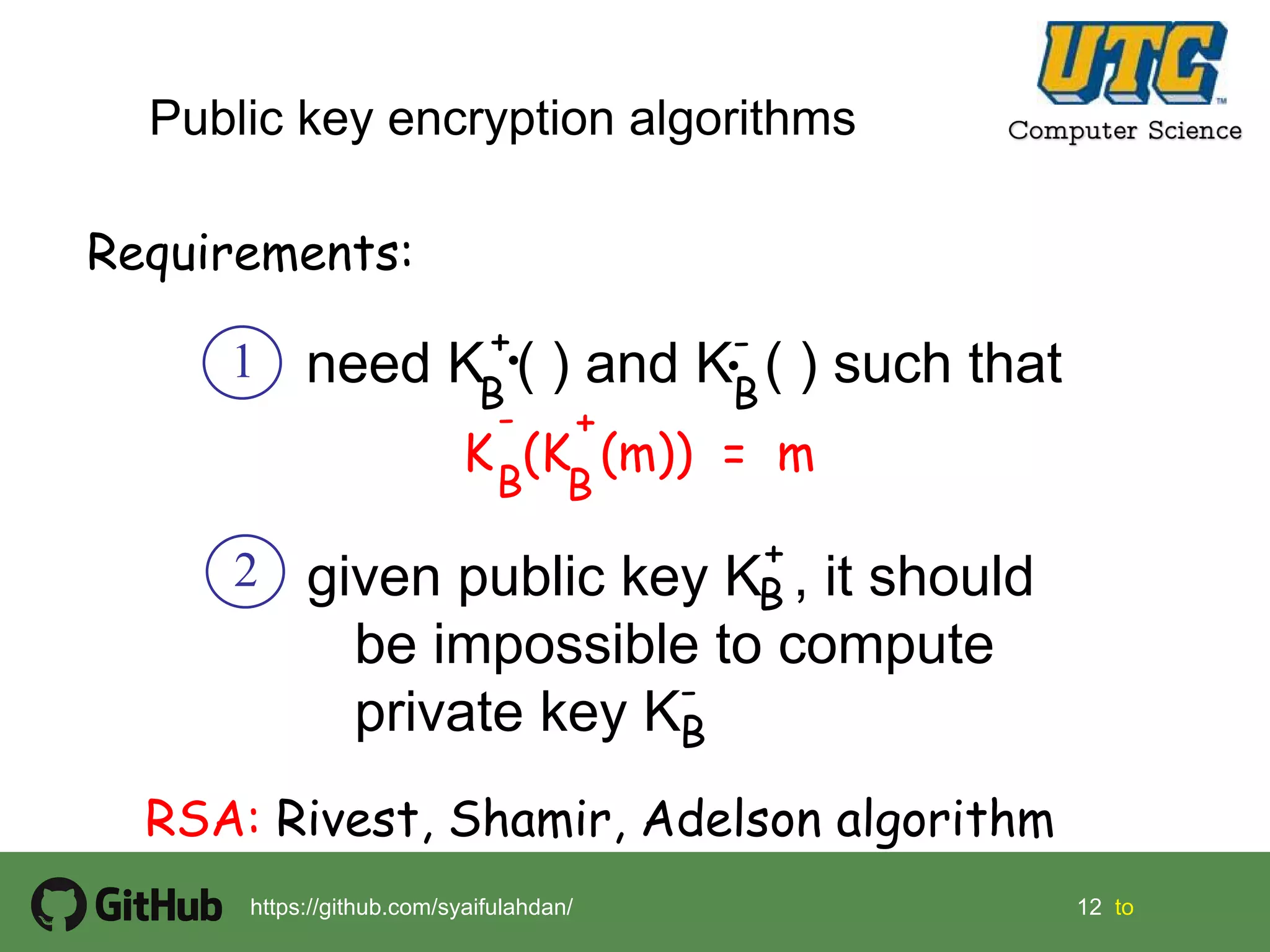 Chapter 10 cryptography-public encryption | PPT