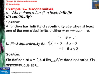 Chapter 10 - Limit and Continuity | PPT