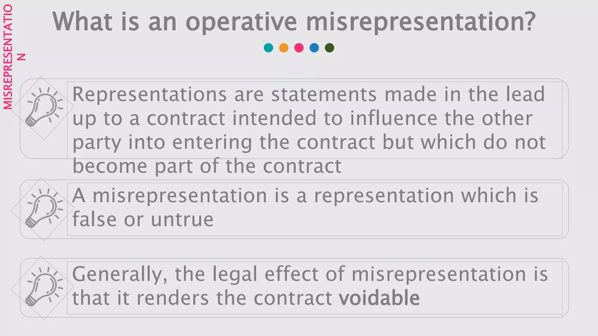 Misrepresentation in contract | PPTX