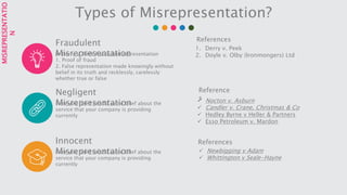 Misrepresentation in contract | PPTX