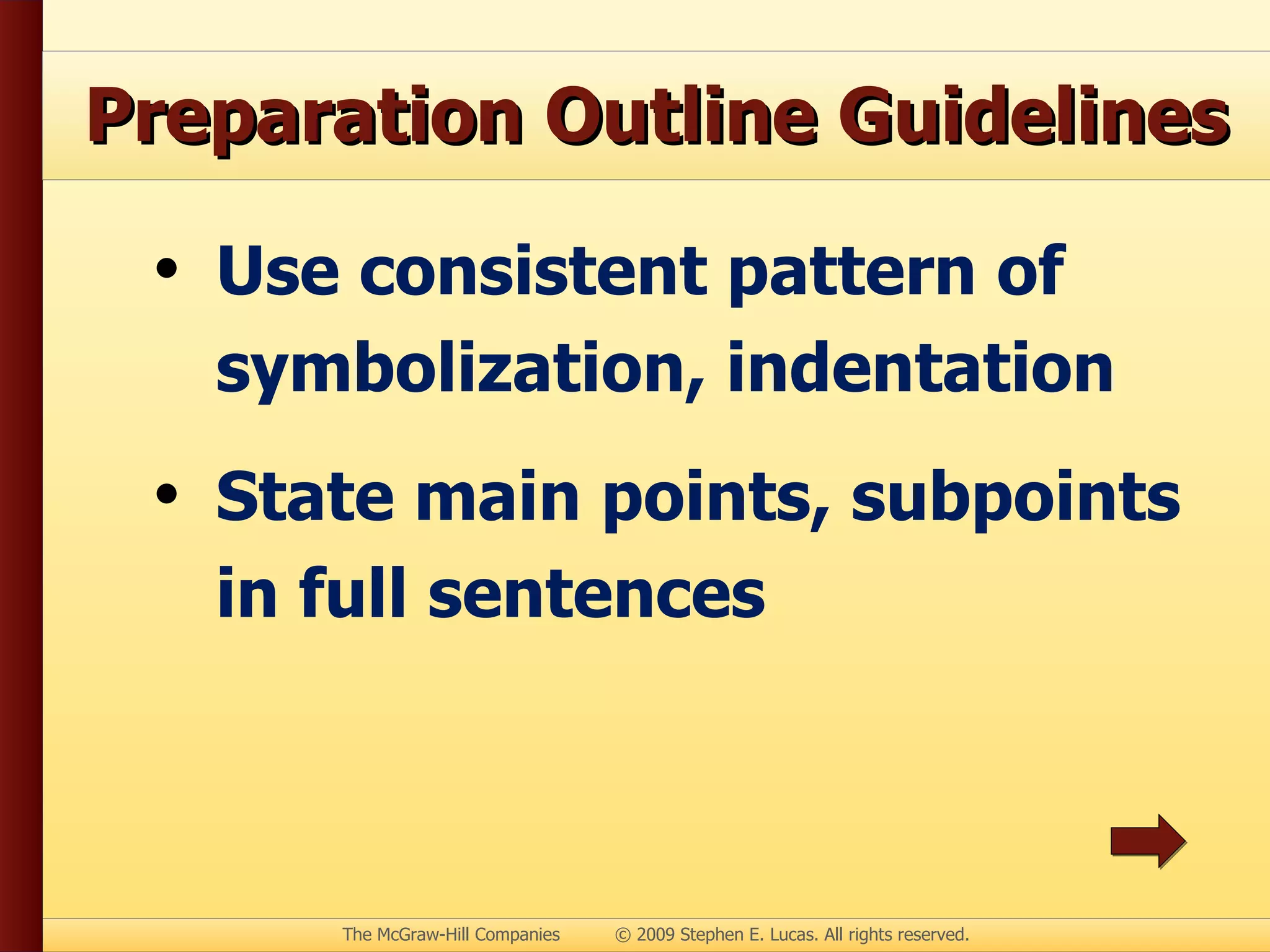 Chapter 10 - Outlining the Speech | PPT