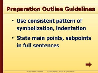 Chapter 10 - Outlining the Speech | PPT