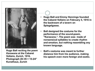 Hugo Ball Reciting The Sound Poem Karawane