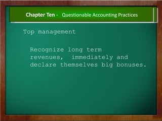 Questionable Accounting Practices | PPT