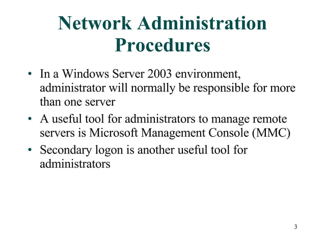 Chapter10 Server Administration | PPT